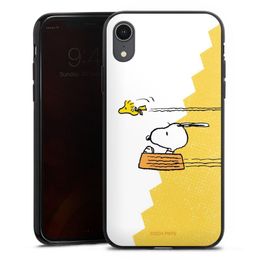 DeinDesign iPhone Xr Handy Silikon H&uuml;lle Case schwarz Handyh&uuml;lle Snoopy Peanuts Children