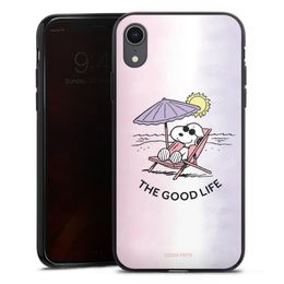 DeinDesign iPhone Xr Handy Silikon H&uuml;lle Case schwarz Handyh&uuml;lle Snoopy Official Licensed Product Peanuts