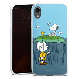 DeinDesign iPhone Xr Handy Silikon H&uuml;lle Case wei&szlig; Handyh&uuml;lle Peanuts Children Snoopy Silikon Case