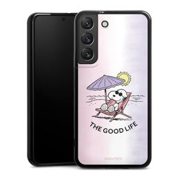DeinDesign Galaxy S22 Handy Slim Case extra d&uuml;nn Silikon Handyh&uuml;lle schwarz H&uuml;lle Snoopy Official Licensed Product Peanuts Silikon Slim Case