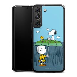 DeinDesign Galaxy S22 Handy Slim Case extra d&uuml;nn Silikon Handyh&uuml;lle schwarz H&uuml;lle Peanuts Children Snoopy Silikon Slim Case