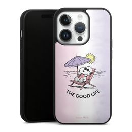 DeinDesign iPhone 14 Pro Handy Gallery Case Handyh&uuml;lle 9H Geh&auml;rtetes Glas R&uuml;ckseite H&uuml;lle Snoopy Official Licensed Product Peanuts Gallery Case