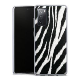 DeinDesign Galaxy S20 FE Handy Silikon H&uuml;lle Case transparent Handyh&uuml;lle Fur Muster Zebra Silikon Case