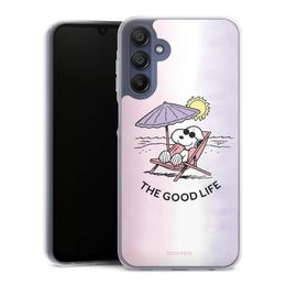 DeinDesign Galaxy A15 Handy Silikon H&uuml;lle Case transparent Handyh&uuml;lle Snoopy Official Licensed Product Peanuts Silikon Case