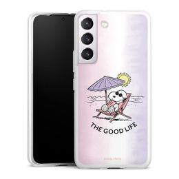 DeinDesign Galaxy S22 Handy Silikon H&uuml;lle Case transparent Handyh&uuml;lle Snoopy Official Licensed Product Peanuts Silikon Case