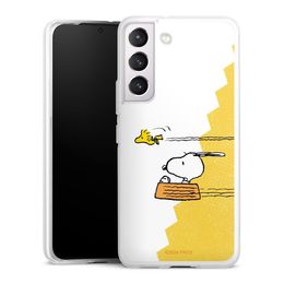 DeinDesign Galaxy S22 Handy Silikon H&uuml;lle Case transparent Handyh&uuml;lle Snoopy Peanuts Children Silikon Case