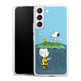 DeinDesign Galaxy S22 Handy Silikon H&uuml;lle Case transparent Handyh&uuml;lle Peanuts Children Snoopy Silikon Case