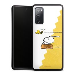 DeinDesign Galaxy S20 FE Handy Premium Silikon H&uuml;lle Handyh&uuml;lle schwarz Case Children Peanuts Snoopy Silikon Premium Case