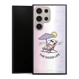 DeinDesign Galaxy S24 Ultra Handy Premium Silikon H&uuml;lle Handyh&uuml;lle schwarz Case Snoopy Official Licensed Product Peanuts Silikon Premium Case