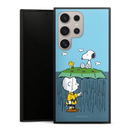 DeinDesign Galaxy S24 Ultra Handy Premium Silikon H&uuml;lle Handyh&uuml;lle schwarz Case Peanuts Children Snoopy Silikon Premium Case