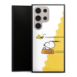 DeinDesign Galaxy S24 Ultra Handy Premium Silikon H&uuml;lle Handyh&uuml;lle schwarz Case Snoopy Peanuts Children Silikon Premium Case
