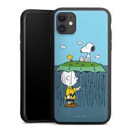 DeinDesign iPhone 11 Handy Premium Silikon H&uuml;lle Handyh&uuml;lle schwarz Case Peanuts Snoopy Children Silikon Premium Case