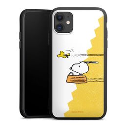 DeinDesign iPhone 11 Handy Premium Silikon H&uuml;lle Handyh&uuml;lle schwarz Case Peanuts Snoopy Children Silikon Premium Case