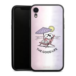 DeinDesign iPhone Xr Handy Premium Silikon H&uuml;lle Handyh&uuml;lle schwarz Case Snoopy Official Licensed Product Peanuts Silikon Premium Case