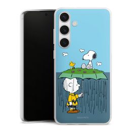DeinDesign Galaxy S24+ Handy Silikon H&uuml;lle Case transparent Handyh&uuml;lle Peanuts Children Snoopy Silikon Case