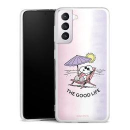 DeinDesign Galaxy S21 5G Handy Silikon H&uuml;lle Case transparent Handyh&uuml;lle Snoopy Official Licensed Product Peanuts Silikon Case