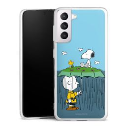 DeinDesign Galaxy S21 5G Handy Silikon H&uuml;lle Case transparent Handyh&uuml;lle Peanuts Children Snoopy Silikon Case