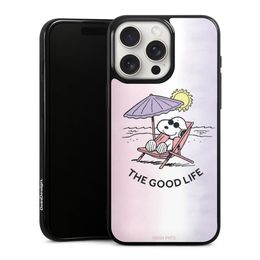 DeinDesign iPhone 15 Pro Max Handy Silikon H&uuml;lle Case schwarz Handyh&uuml;lle Snoopy Official Licensed Product Peanuts