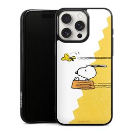 DeinDesign iPhone 15 Pro Max Handy Silikon H&uuml;lle Case schwarz Handyh&uuml;lle Snoopy Peanuts Children
