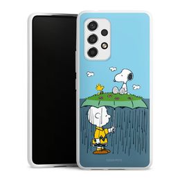 DeinDesign Galaxy A53 5G Handy Silikon H&uuml;lle Case wei&szlig; Handyh&uuml;lle Children Snoopy Peanuts Silikon Case