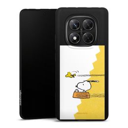 DeinDesign Xiaomi Redmi Note 14 Pro 5G Handy Premium Silikon H&uuml;lle Handyh&uuml;lle schwarz Case Snoopy Peanuts Children Silikon Premium Case
