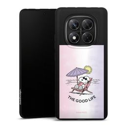 DeinDesign Xiaomi Redmi Note 14 Pro 5G Handy Premium Silikon H&uuml;lle Handyh&uuml;lle schwarz Case Snoopy Official Licensed Product Peanuts Silikon Premium Case
