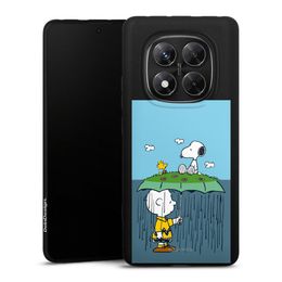 DeinDesign Xiaomi Redmi Note 14 Pro 5G Handy Premium Silikon H&uuml;lle Handyh&uuml;lle schwarz Case Peanuts Children Snoopy Silikon Premium Case