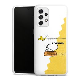 DeinDesign Galaxy A33 5G Handy Silikon H&uuml;lle Case wei&szlig; Handyh&uuml;lle Snoopy Peanuts Children Silikon Case