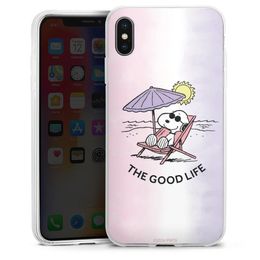 DeinDesign iPhone Xs Max Handy Silikon H&uuml;lle Case transparent Handyh&uuml;lle Snoopy Official Licensed Product Peanuts Silikon Case