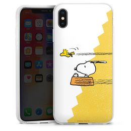 DeinDesign iPhone Xs Max Handy Silikon H&uuml;lle Case transparent Handyh&uuml;lle Snoopy Peanuts Children Silikon Case