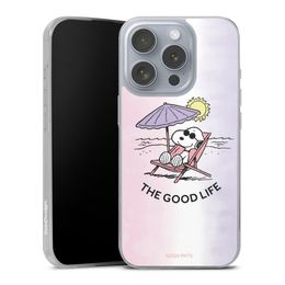 DeinDesign iPhone 16 Pro Handy Slim Case Silikon Handyh&uuml;lle transparent H&uuml;lle extra d&uuml;nn Snoopy Official Licensed Product Peanuts Silikon Slim Case