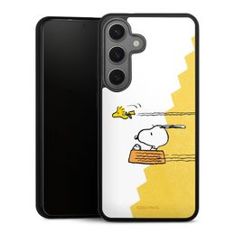 DeinDesign Galaxy S25 Handy Gallery Case Handyh&uuml;lle 9H Geh&auml;rtetes Glas R&uuml;ckseite H&uuml;lle Snoopy Peanuts Children Gallery Case
