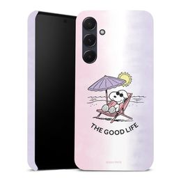 DeinDesign Galaxy A55 5G Handy Premium Case Smartphone Handyh&uuml;lle Schutzh&uuml;lle gl&auml;nzend Snoopy Official Licensed Product Peanuts Premium Case