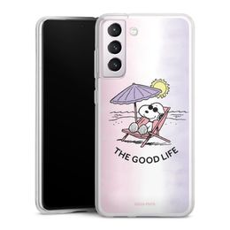 DeinDesign Galaxy S21 FE 5G Handy Silikon H&uuml;lle Case transparent Handyh&uuml;lle Snoopy Official Licensed Product Peanuts Silikon Case
