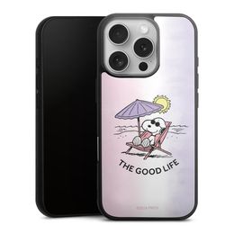 DeinDesign iPhone 16 Pro Handy Gallery Case Handyh&uuml;lle 9H Geh&auml;rtetes Glas R&uuml;ckseite H&uuml;lle Snoopy Official Licensed Product Peanuts Gallery Case