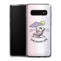 DeinDesign Galaxy S10 Handy Slim Case Silikon Handyh&uuml;lle transparent H&uuml;lle extra d&uuml;nn Snoopy Official Licensed Product Peanuts Silikon Slim Case