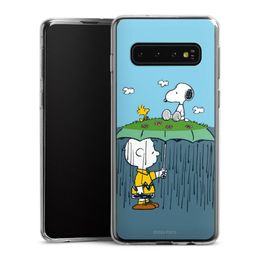 DeinDesign Galaxy S10 Handy Slim Case Silikon Handyh&uuml;lle transparent H&uuml;lle extra d&uuml;nn Peanuts Children Snoopy Silikon Slim Case