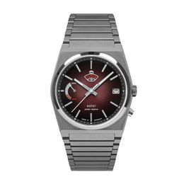 Solaruhr RUHLA "Space Control Solar", silber (silberfarben), Armbanduhren, Herren, Armbanduhr, Herrenuhr, Datum, Saphirglas, Made in Germany
