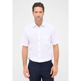 Kurzarmhemd Eterna "MODERN FIT", Herren, Gr. 41, Normalgrößen, weiß, Popeline, 100% Baumwolle, tailliert, Hemden, NON IRON (bügelfrei)