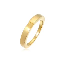 Siegelring Elli "Bandring Siegelring Schmal 925 Silber" Gr. 58, gold, Fingerringe, Damen, 58mm, Silber 925 (Sterlingsilber), 2,7mm, Siegelring