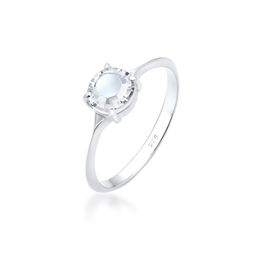 Fingerring Elli "Solit&auml;r Rund Verlobung Kristalle 925 Sterling Silber" Gr. 56, silber, Fingerringe, Damen, 56mm,mit Steinen, Silber 925 (Sterlingsilber), 2mm, Fingerring