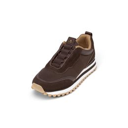 Marc O'Polo MARC O'POLO Damen Sneaker "aus Veloursleder und Neopren", Gr. 42schwarz earth, Obermaterial: 89% Leder (Rind), 11% Polyurethan, unifarben, Schuhe