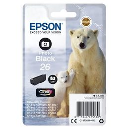 Original Epson Expression Premium XP-520 (C13T26114010 / 26) Druckerpatrone Light Schwarz