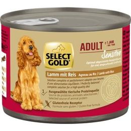 SELECT GOLD Nassfutter Hund Sensitive Adult Lamm mit Reis 24x200 g