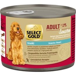 SELECT GOLD Nassfutter Hund Sensitive Adult Insekten 24x200 g