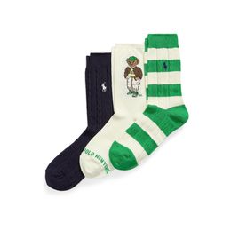 Polo Ralph Lauren Socken Damen Gr&ouml;&szlig;e 9/11 elfenbein / navy / cappuccino / limette