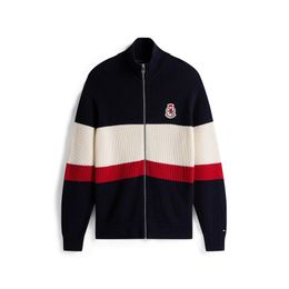 Tommy Hilfiger Strickjacke Herren Gr&ouml;&szlig;e M navy / rot / wei&szlig;