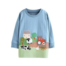 next Shirt Jungen Gr&ouml;&szlig;e 68 hellblau / gr&uuml;n / schwarz / wei&szlig;