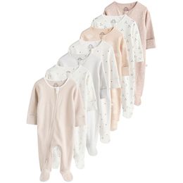 next Schlafanzug Jungen Gr&ouml;&szlig;e 86 beige / hellgrau / rosa / wei&szlig;