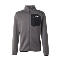 The North Face Funktionsfleecejacke 'CREST' Herren Gr&ouml;&szlig;e S grau / schwarz / wei&szlig;